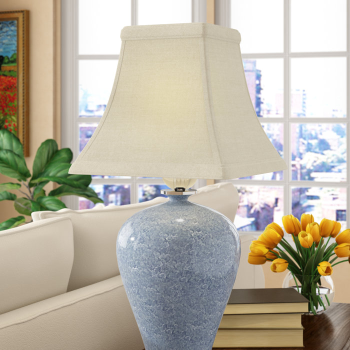 Winston Porter Square Bell Hardback No Slub Fabric Lampshade with Washer Fitter for Table Lamps ...